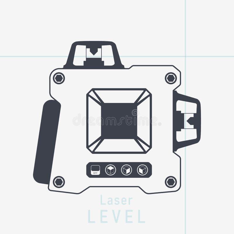 Laser Building Level Silhouette. Engineering Measuring Equipment ...