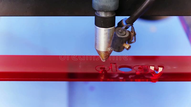 Laser Cnc Machine Cutting Technology Word Stock Video - Video of ...