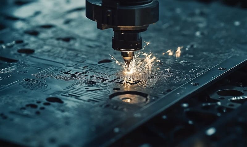 Laser CNC Machine Precision Engraving Intricate Circuit Board Patterns ...