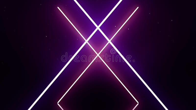 Laser Cross with Synchronous Motion of Lines. Flare Light Effect. Stock ...