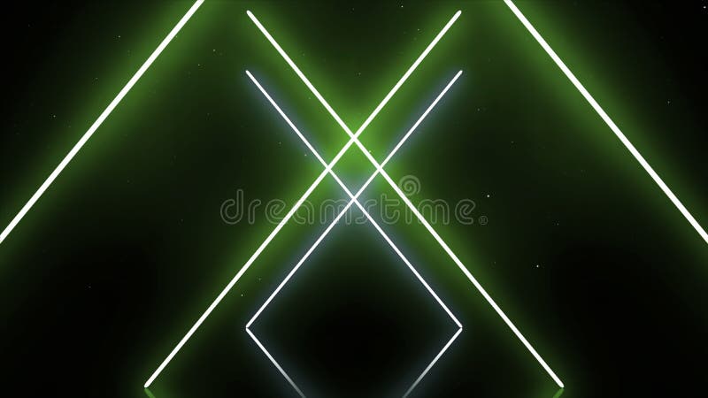 Laser Cross with Synchronous Motion of Lines. Flare Light Effect. Stock ...