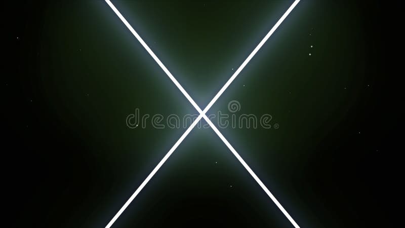 Laser Cross with Synchronous Motion of Lines. Flare Light Effect. Stock ...