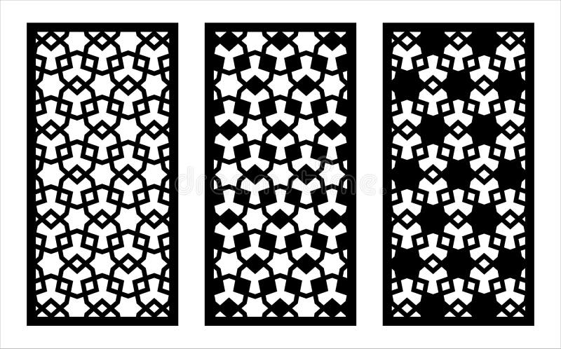 Laser Cut Decorative Vector Panel Set. Jali Design, Cnc Decor, Interior ...