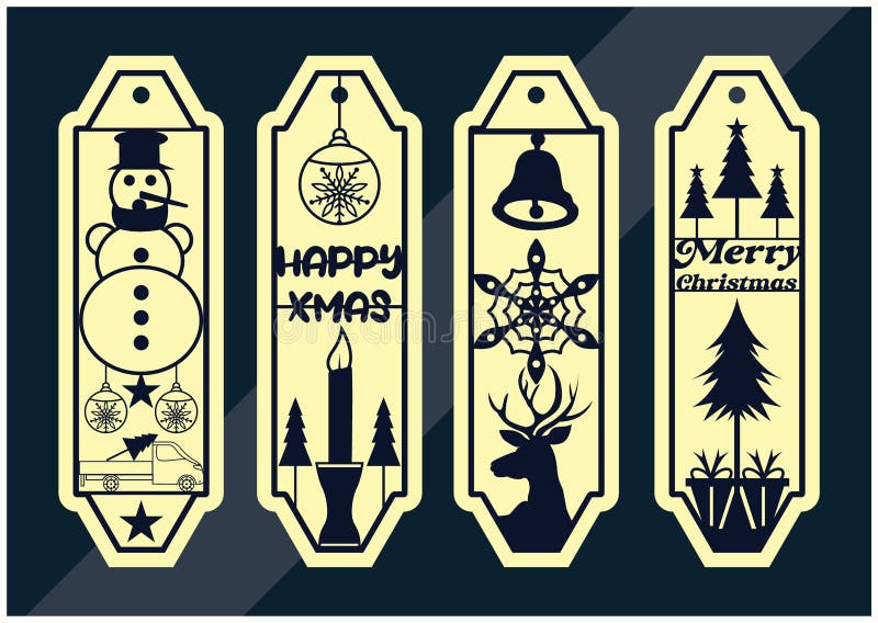 Laser Cut Die and Decorative Panel Bookmark Patterns. Set of Bookmarks ...