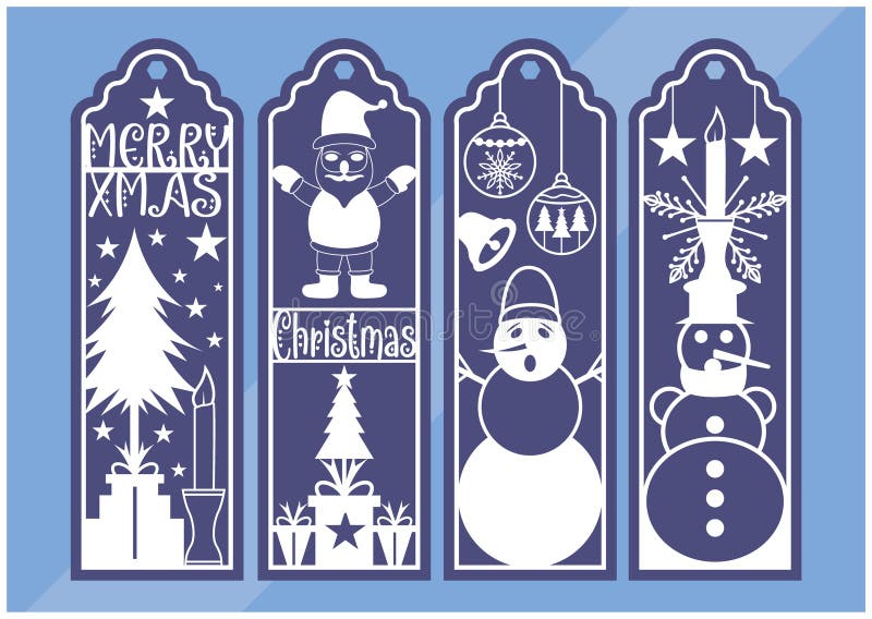 Laser Cut Die and Decorative Panel Bookmark Patterns. Set of Bookmarks ...