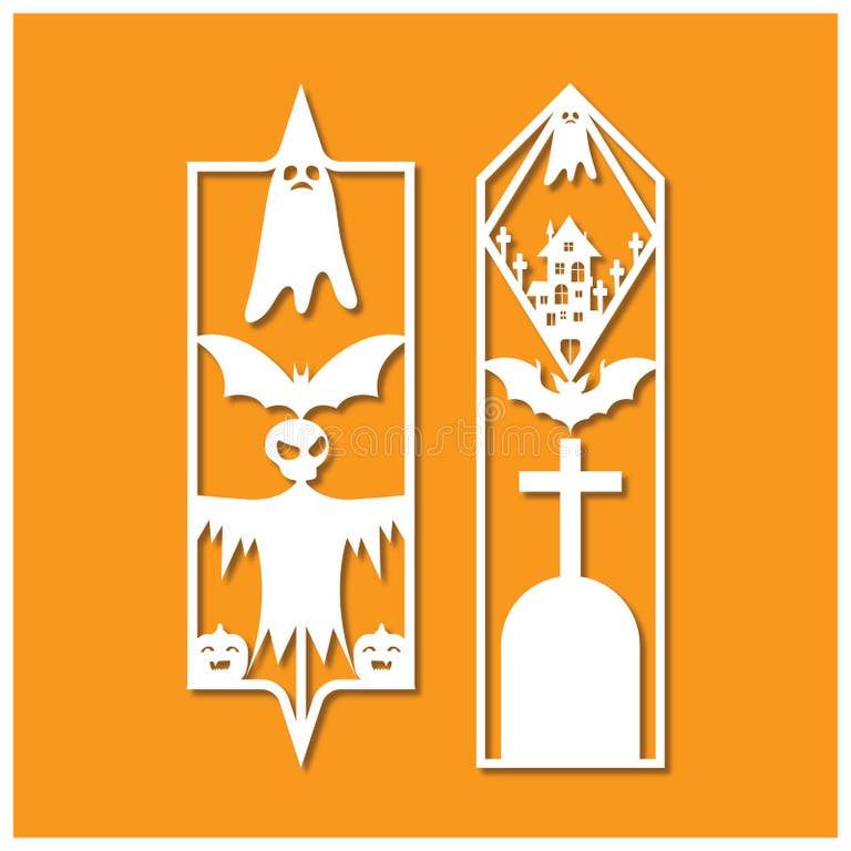 Laser Cut Die and Decorative Panel Bookmark Patterns. Set of Bookmarks ...