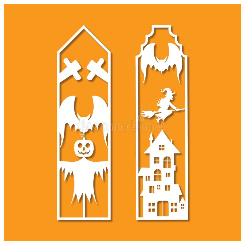 Laser Cut Die and Decorative Panel Bookmark Patterns. Set of Bookmarks ...