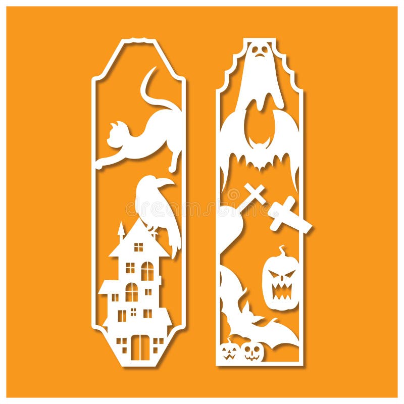 Laser Cut Die and Decorative Panel Bookmark Patterns. Set of Bookmarks ...