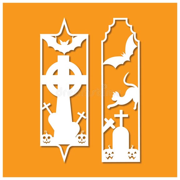 Laser Cut Die and Decorative Panel Bookmark Patterns. Set of Bookmarks ...