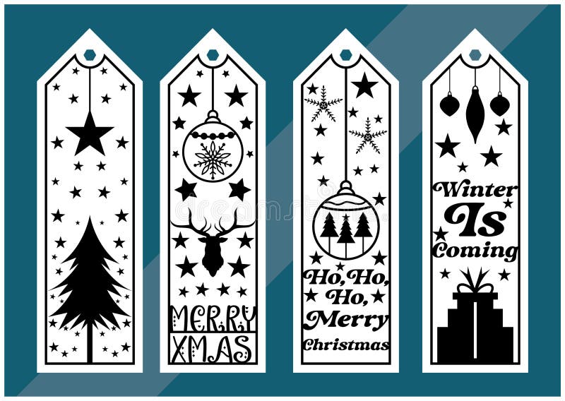 Laser Cut Die and Decorative Panel Bookmark Patterns. Set of Bookmarks ...