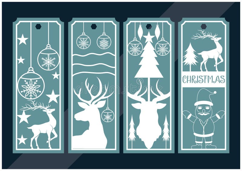 Laser Cut Die and Decorative Panel Bookmark Patterns. Set of Bookmarks ...