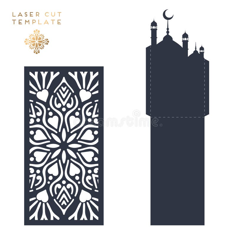 Laser cut islamic pattern stock vector. Illustration of mandala - 115432239