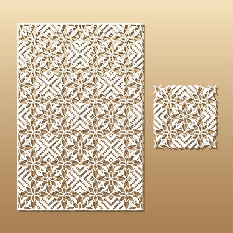 Laser cut lace pattern stock vector. Illustration of fretwork - 85979857
