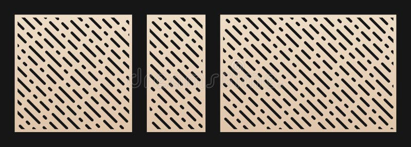 Laser Cut Panel. Vector Geometric Pattern with Squares, Grid. Cutting ...