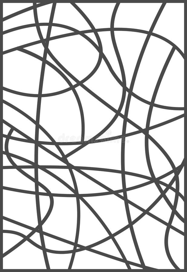 Laser Cut Panel with Abstract Pattern Stock Illustration - Illustration ...