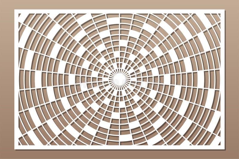 Laser Cut Panel. Decorative Card for Cutting. Geometry Line Pattern ...
