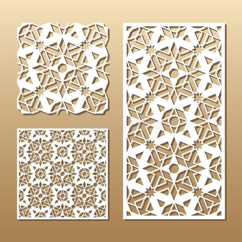 Laser cut panel stock vector. Illustration of fence - 126596977