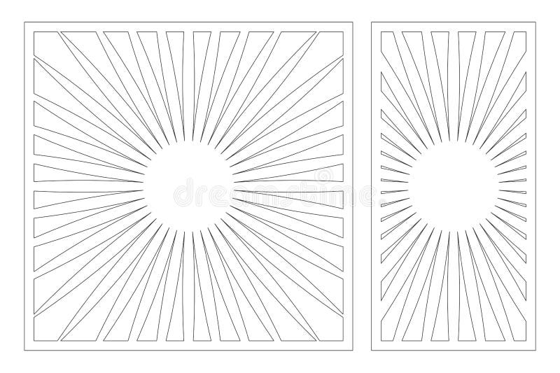 Laser Cut Panel. Set Decorative Card for Cutting. Geometry Line Art ...