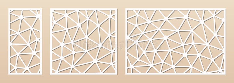 Laser Cut Panel Template. Vector Geometric Pattern with Lines ...