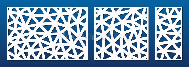 Laser Cut Panel Template. Vector Geometric Pattern with Lines ...