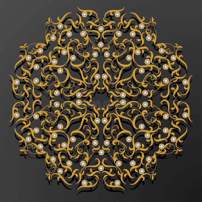 Laser Cut Paper Diamond Flower Vintage Pattern Vector Stock Vector ...