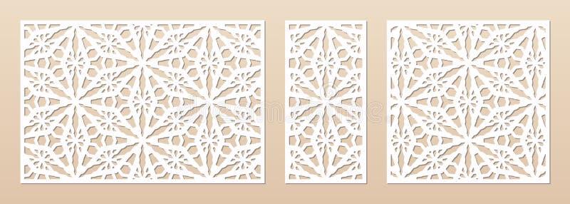 Laser Cut Patterns. Vector Design with Elegant Geometric Ornament ...