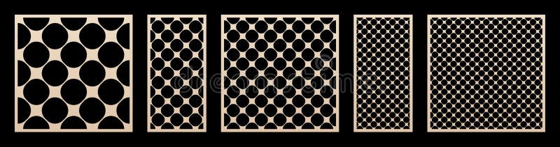 Laser Cut Patterns. Vector Design with Geometric Ornament, Abstract ...