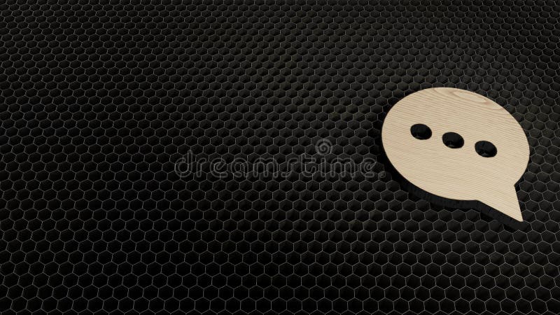 Laser Cut Plywood Symbol of Rounded Chat Bubble Stock Illustration ...
