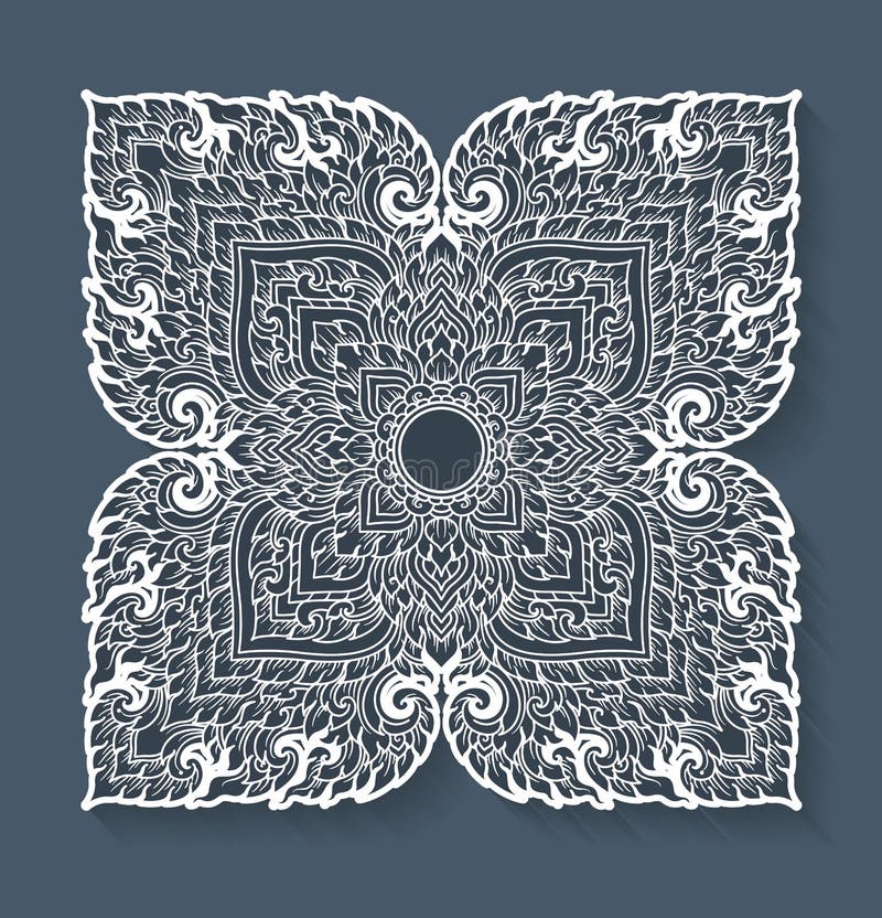 Laser Cut Thai Tradition Style Stock Vector - Illustration of beautiful ...