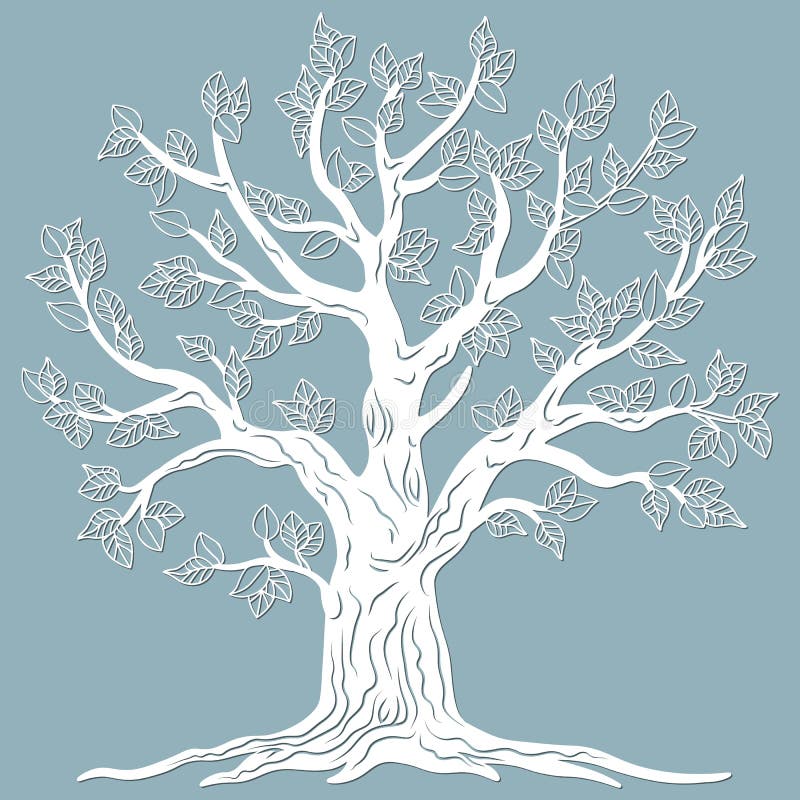 Laser Cut. Vector Design. Laser Cutting Template Tree. Paper Cutting ...