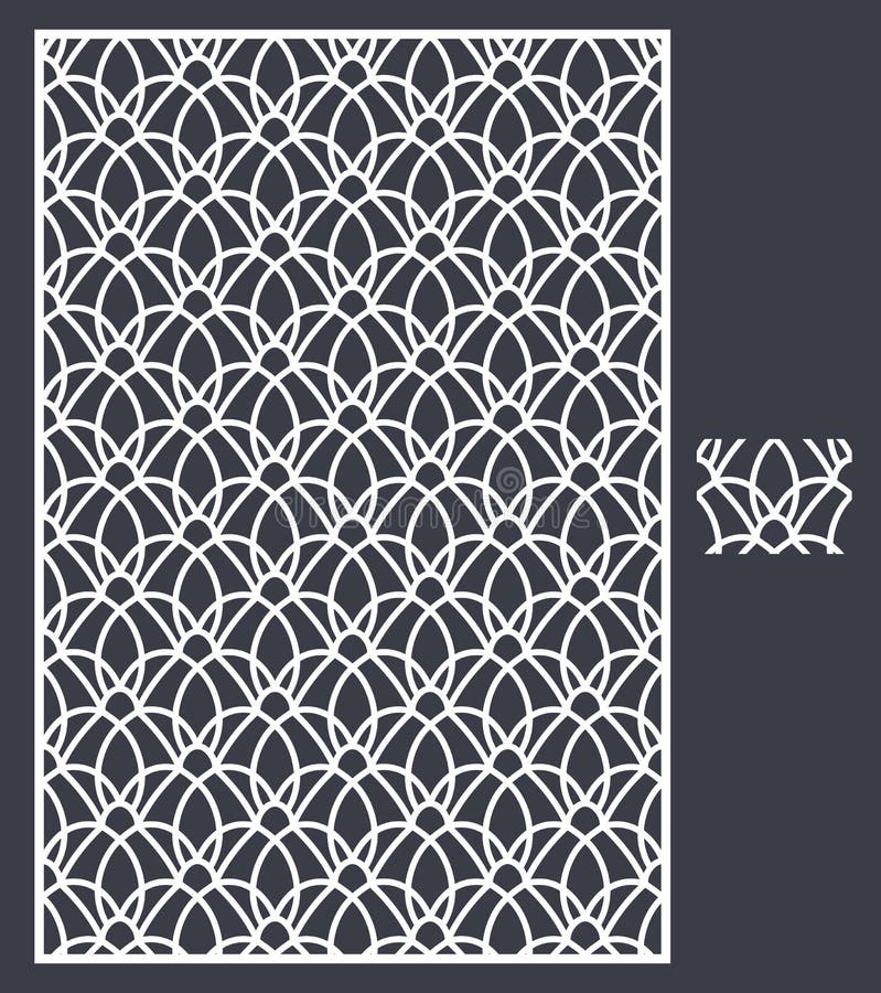 Laser Cut Vector Panel and the Seamless Pattern for Decorative Panel ...