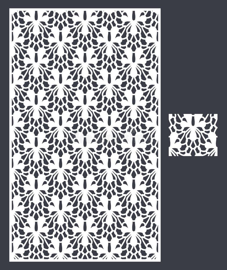 Laser Cut Vector Panel and the Seamless Pattern for Decorative Panelel ...