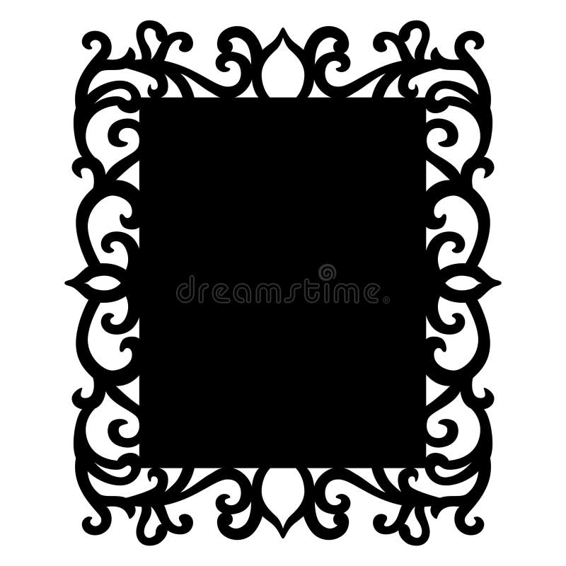Laser cut vintage frame stock vector. Illustration of wedding - 361521175