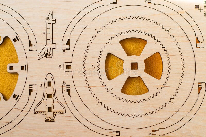 Laser-cut Wooden Model Sheets Stock Illustration - Illustration of ...