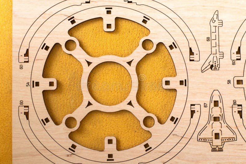 Laser-cut Wooden Model Sheets Stock Illustration - Illustration of ...