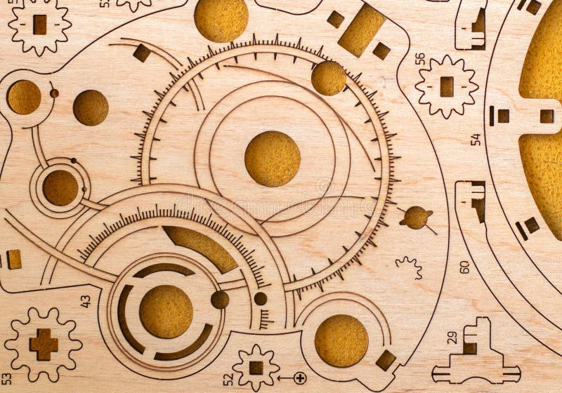 Laser-cut Wooden Model Sheets Stock Photo - Image of wooden, models ...
