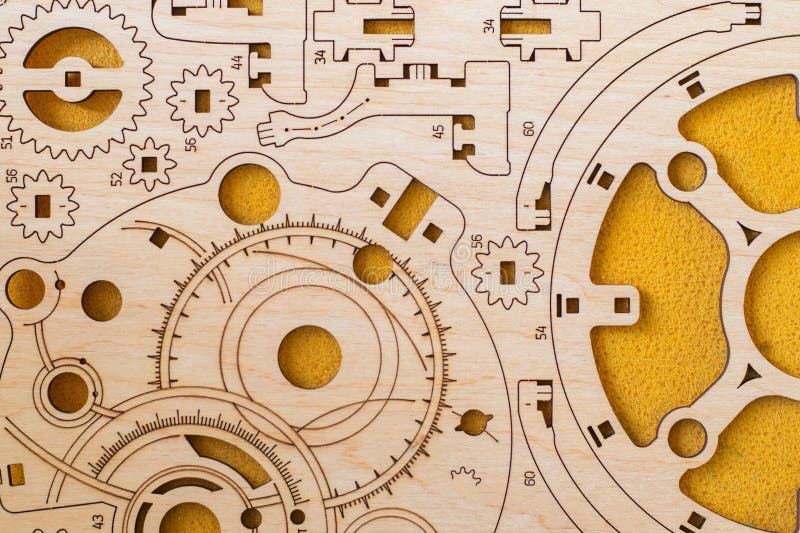 Laser-cut Wooden Model Sheets Stock Image - Image of sheets, precision ...
