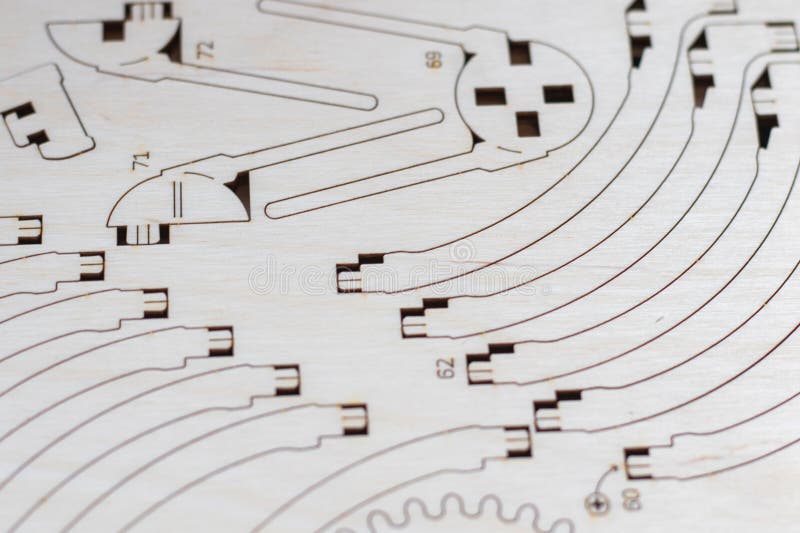 Laser-cut Wooden Model Sheets Stock Image - Image of models, model ...