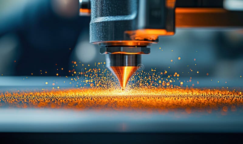 Laser Cutter in Action stock photo. Image of spark, laser - 367819670
