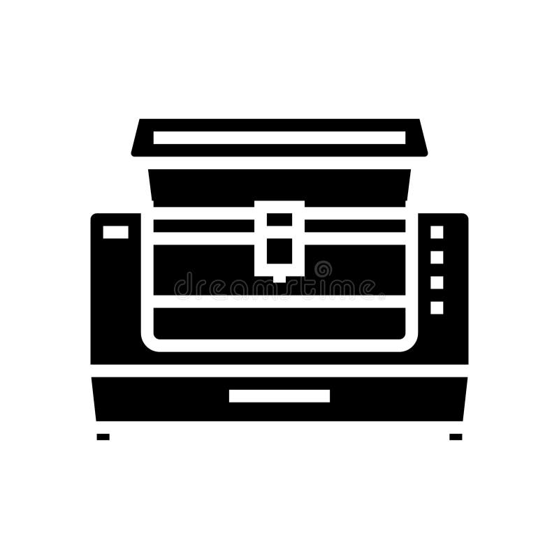 Laser Cutter Tool Work Glyph Icon Vector Illustration Stock Vector ...