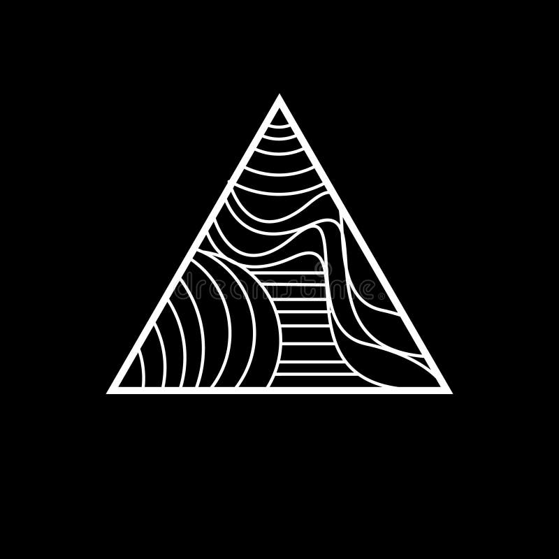 Laser Cutting Abstract Frame Triangle Stock Illustration - Illustration ...