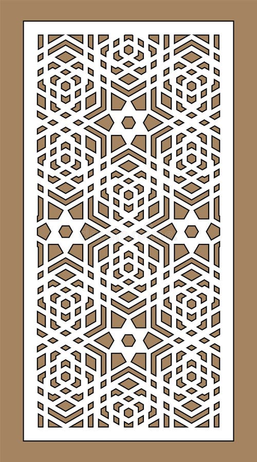 Laser Cutting. Arabesque Decorative Vector Panel. Template for Interior ...