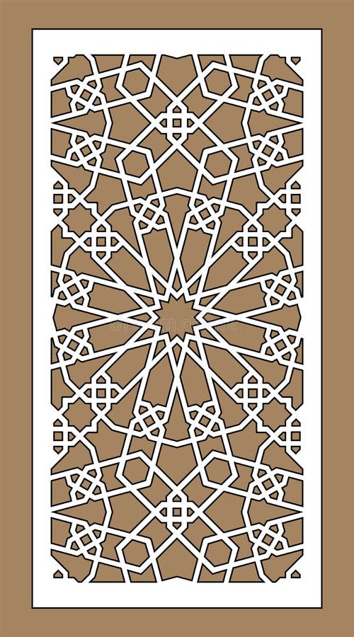 Laser Cutting. Arabesque Decorative Vector Panel. Template for Interior ...