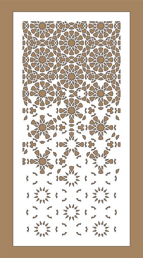 Laser Cutting. Arabesque Decorative Vector Panel. Template for Interior ...