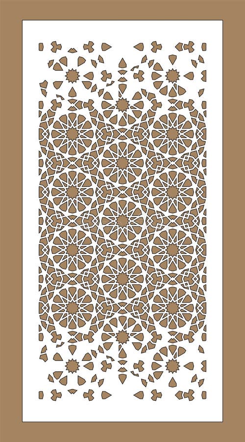 Laser Cutting. Arabesque Decorative Vector Panel. Template for Interior ...