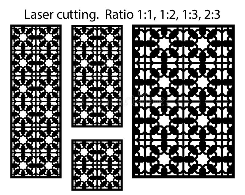 Laser Cutting. Arabesque Decorative Vector Panel. Template for Interior ...