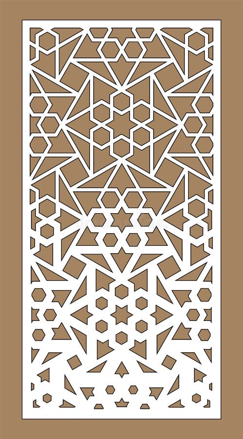 Laser Cutting. Arabesque Decorative Vector Panel. Template for Interior ...