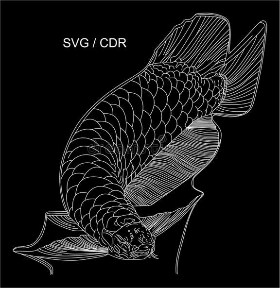 Laser Cutting Fish CNC Templates Stock Vector - Illustration of decor ...