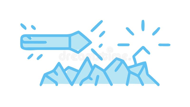 Laser Cutting through Ice for Precision Technology, Vector Design ...