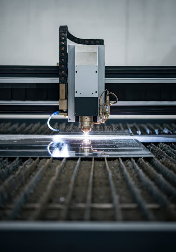 Laser Cutting Machine in Action, Showcasing Precision and Technology ...